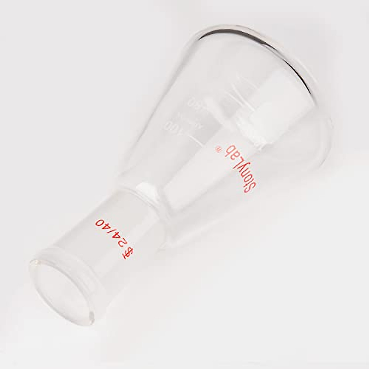 StonyLab Glass 24/40 Erlenmeyer Flask, Borosilicate Glass Heavy Wall Flask with 24/40 Standard Taper Outer Joint, 100ml