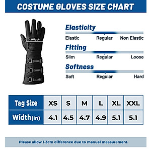 URBAN BUCK Real Leather Gauntlet Cosplay Mens Long Brown Right Hand Costume Glove (XXL)