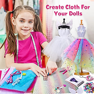 Tacobear 500+ Fashion Designer Kits for Girls Sewing Kit for Kids Fashion Design Sketchbook Creativity DIY Arts and Crafts Kit Birthday Gifts Ages 6 7 8 9 10 11 12