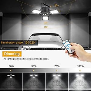 Solar Shed Lights with Dual Lamps, Outdoor Indoor 800LM 192LED Motion Sensor Solar Powered Pendant Light with Remote Control 120° Adjustable Heads IP65 Waterproof for Gazebo Garage Porch