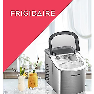 Frigidaire Countertop Ice Maker, Compact Machine, 26 lbs per day, Stainless