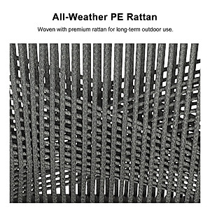 PURPLE LEAF 2 Pieces Outdoor Patio Dining Chairs All-Weather PE Rattan Patio Furniture with All Aluminum Frame for Lawn Garden Backyard Deck, Grey