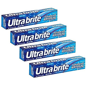 Ultra brite Advanced Whitening Toothpaste Clean Mint 6 oz (Pack of 4)