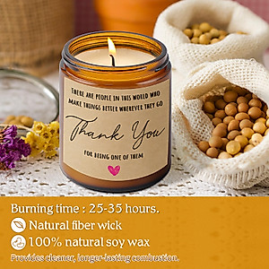 KAAYEE Thank You Gifts for Women Men, Employee Teacher Appreciation Gifts, Farewell Retirement Gifts Coworker Boss, Christmas Birthday Gifts for Mom Dad Lavender Natural Soy Wax 7OZ Scented Candles