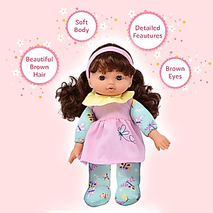 Gift Boutique Soft Baby Doll, 12 Inch Girl Doll with Hair, My First Doll for Infants, Toddlers, Girls and Boys