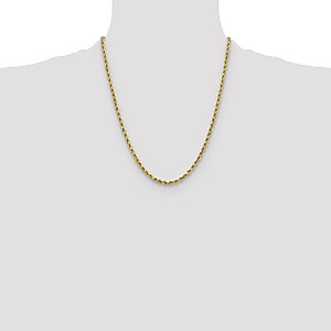 Avariah Solid 10k Yellow Gold 3.75mm Diamond-cut Rope Chain - 22"
