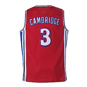 Youth Calvin Cambridge Shirts #3 LA Knights Basketball Jersey for Kids/Boys (Red, Youth X-Large)