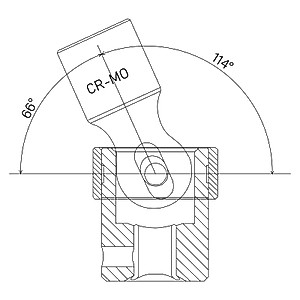 MIXPOWER 12 Pieces 1/4" Drive Universal Impact Socket Set, CR-MO, Metric, Swivel Socket with Flexible Wobble, 5mm - 15mm