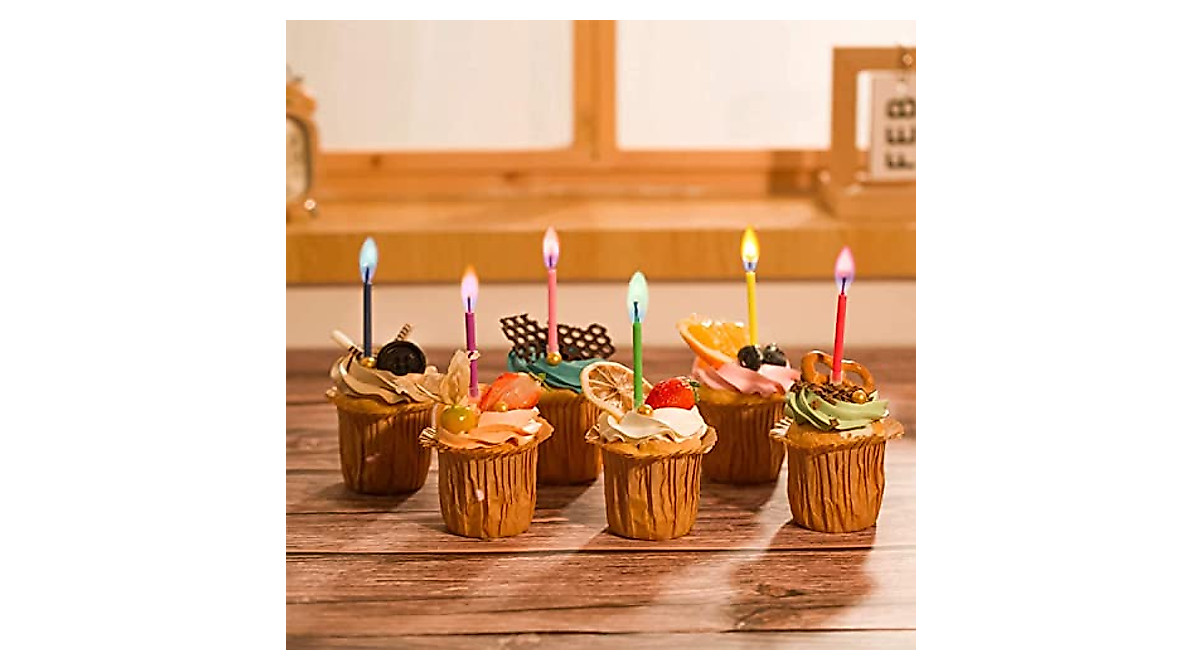 Colorflame Multicolor Birthday Candles - Vibrant Celebration Decor