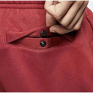 Nike Men's Sportswear Club Jogger Sweatpant, Pomegranate/Pomegranate/White, L Regular US