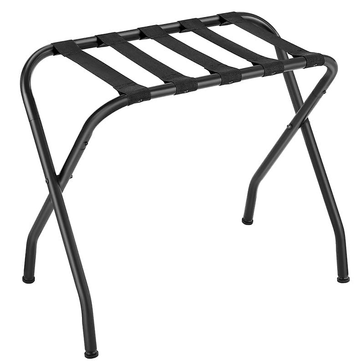 SONGMICS Luggage Rack, Luggage Rack for Guest Room, Suitcase Stand, Steel Frame, Foldable, for Bedroom, Black URLR64B