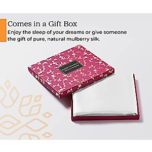 100% Mulberry Silk Pillowcase for Hair and Skin Health, Hidden Zipper, 22 Momme, Both Sides Smooth, Breathable and Natural, Machine Washable, Sleep Mantra (King, Pure White)