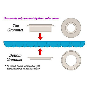 Sun2Solar Quick Drain Grommet Kit for Solar Heating Covers | Set of 6 | Water Drainage System Helps Remove Excess Water From Atop Blankets | Designed for In-Ground Above-Ground Swimming Pools and Spas
