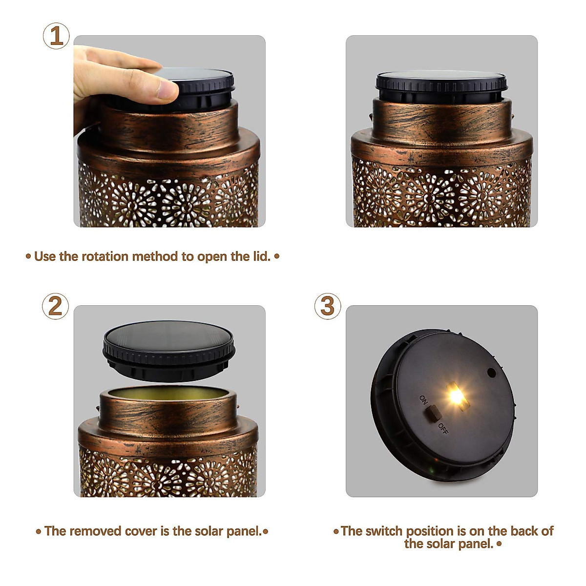 Y YUEGANG Solar Lanterns Outdoor Waterproof, Solar Hanging Lanterns Outdoor for Patio, Solar Lights for Home and Garden Decor Clearance, Solar-Powered Decorative Lanterns, 2 Pack (2021 New Version)