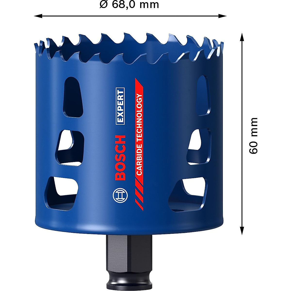 Bosch 1x Expert Tough Material Hole Saw (for Wood with Metal, Brick, Ø 68 mm, Professional Accessory Rotary Drill/Drivers)