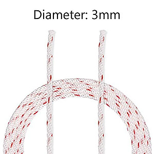 Newflager 3 Pieces Starter Handle with Recoil Starter Rope 10-Meter (Diameter: 3.0mm) Pull Cord for Lawn Mower Chainsaw Trimmer Edger Brush Cutter Engine Parts