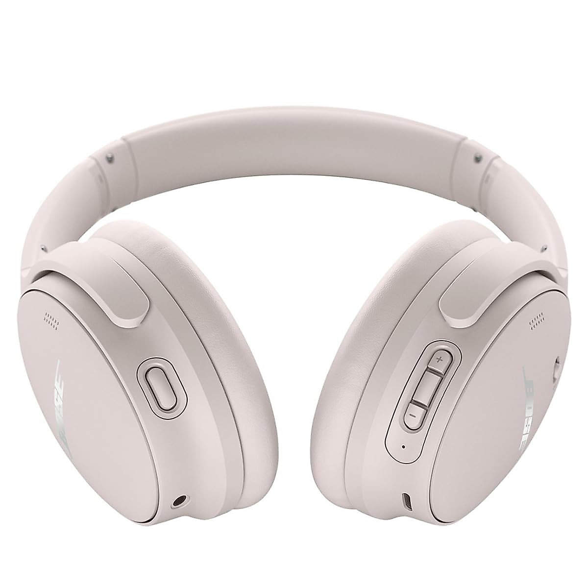 Bose QuietComfort Wireless Noise Cancelling Headphones, Bluetooth Over Ear Headphones with Up to 24 Hours of Battery Life Bundled with Green Extreme Wireless Portable Charger, White Smoke