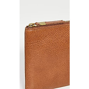 Madewell Women's The Leather Pouch Clutch, English Saddle, Tan, Brown, One Size