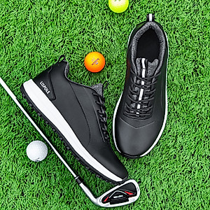 EHQZN Spikeless Golf Shoes Men Waterproof Golf Shoes Comfortable Breathable Golf Footwear Mens Golf Sneakers Golf Walking Shoes