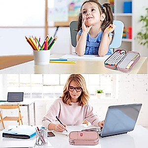 Extra Large Pencil Case with Compartments, HALASAO Pencil Box Organizer Pencil Pouch for Kids, Large Pencil Bag,Girl Pencil Case Pencil Holder Case Pencil Cases for Adults