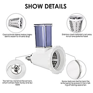 Slicer/Shredder Attachment for Kitchenaid Mixers,Cheese Grater & Vegetable Chopper & Salad Shooter & Grater Accessories (4 Blades)