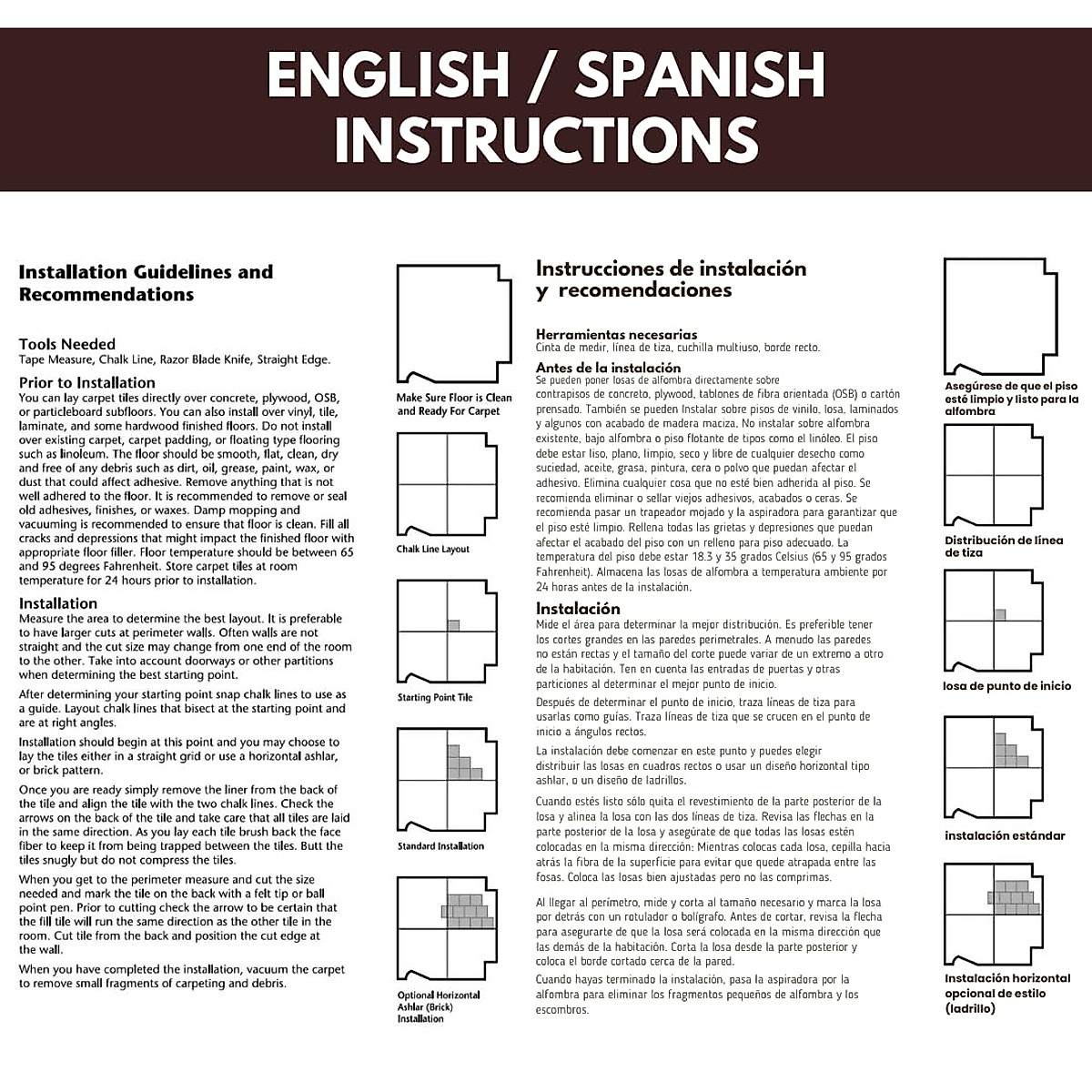 Smart Squares in A Snap Premium Made in The USA Carpet Tiles 18x18 Inch, Soft Padded, Seamless Appearance, Peel and Stick for Easy DIY Installation (10 Tiles - 22.5 Sq Ft, 383 Rustic Charm)