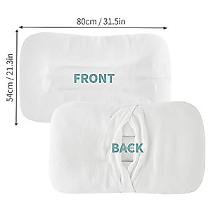 HOMBYS Muslin Baby Lounger Cover 2 Pack for Newborn, 100% Cotton Lounger Slipcover, Ultra Soft Removable Cover for Infant Lounger Pillow (Light Green & White)
