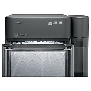 GE Profile Opal 2.0 | Countertop Nugget Ice Maker with Side Tank | Ice Machine with WiFi Connectivity | Smart Home Kitchen Essentials | Black Stainless