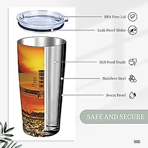 LAZHANG My Morning Rock Jacket Music Stainless Steel Insulated Car Sippy Cup With Lid Travel Mug for Cold Hot 20 oz