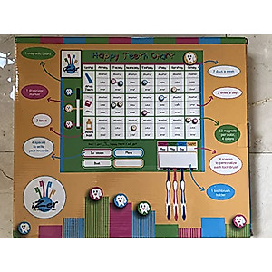izer Rewards Chart for Kids with Magnets and Tooth Brush Holder, for toothbrushing