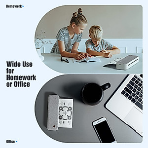 BISOFICE PeriPage Portable Printer, A4 Wireless Bluetooth Travel Printer, Portable Thermal Printer Compatible with Android and iOS, Support 2''/3''/4'' Paper Width, Mobile Printer (Rainbow Glossy)