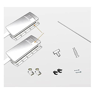 Silver Drop-Down Wardrobe Hanging Rail, Adjustable Closet Lifter Storage Shelf, Soft Reset, Space Saving, 30KG Load (Size : 870-1100mm)