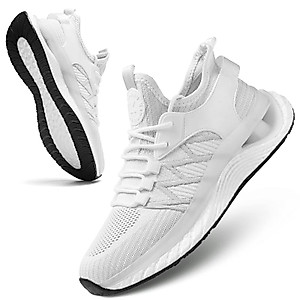 Men's Walking Shoes Fashion Running Lightweight Sneakers Tennis Casual Workout Cross Trainers Zapatillas para Hombre White