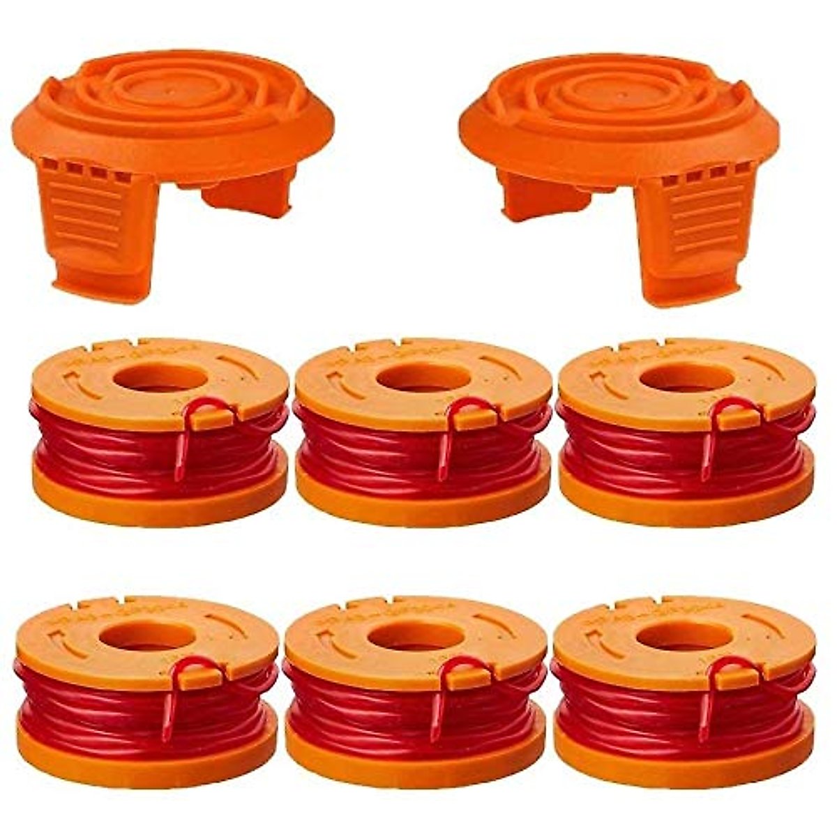 WA0010 Replacement Trimmer Line for Select Electric String Trimmers,Trimmer Spool Line for Worx,0.065 Edger Spool for Worx Trimmer Spools Weed Eater String,Weed Wacker Spool Parts 6Pcs