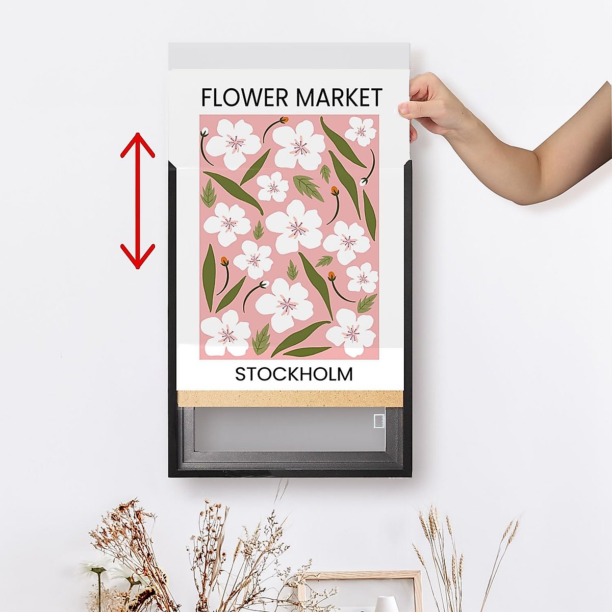 30x40 Inch Poster Frame, Plexiglass, Set of 2, Black Snap Frames, Front-loading Frame, Coating Aluminum Profile, Display Horizontally & Vertically