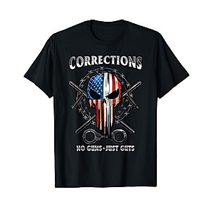 Corrections Just Guts Skull Of Freedom Correctional Officer T-Shirt