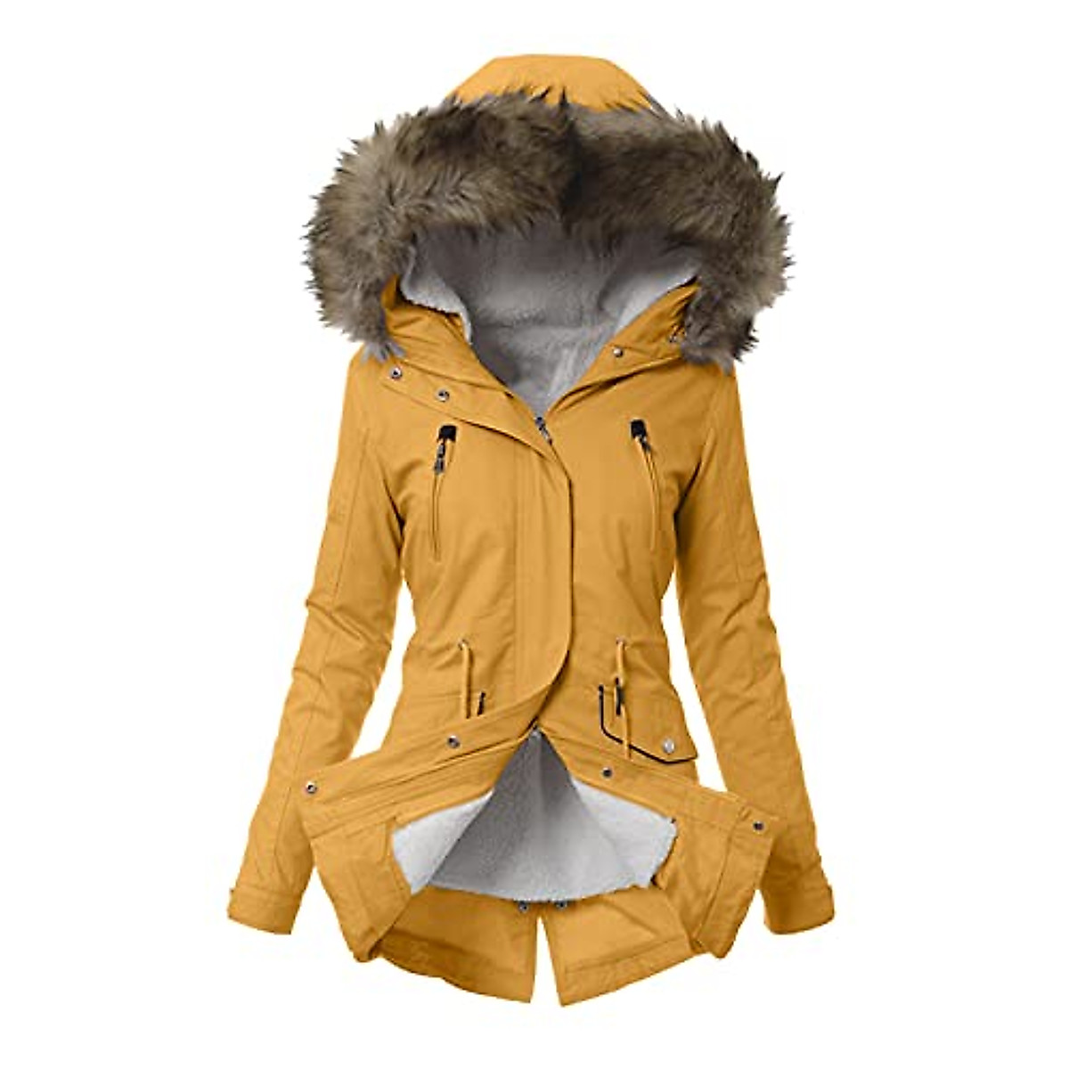 Winter Jacket with Hood Winter Coats for Women Waterproof Hooded Warm Winter Coat Quilted Thicken Puffer Jacket with Removable Hood Sweaters Tops for Work for Women Fall Hoodies for Women Blouses
