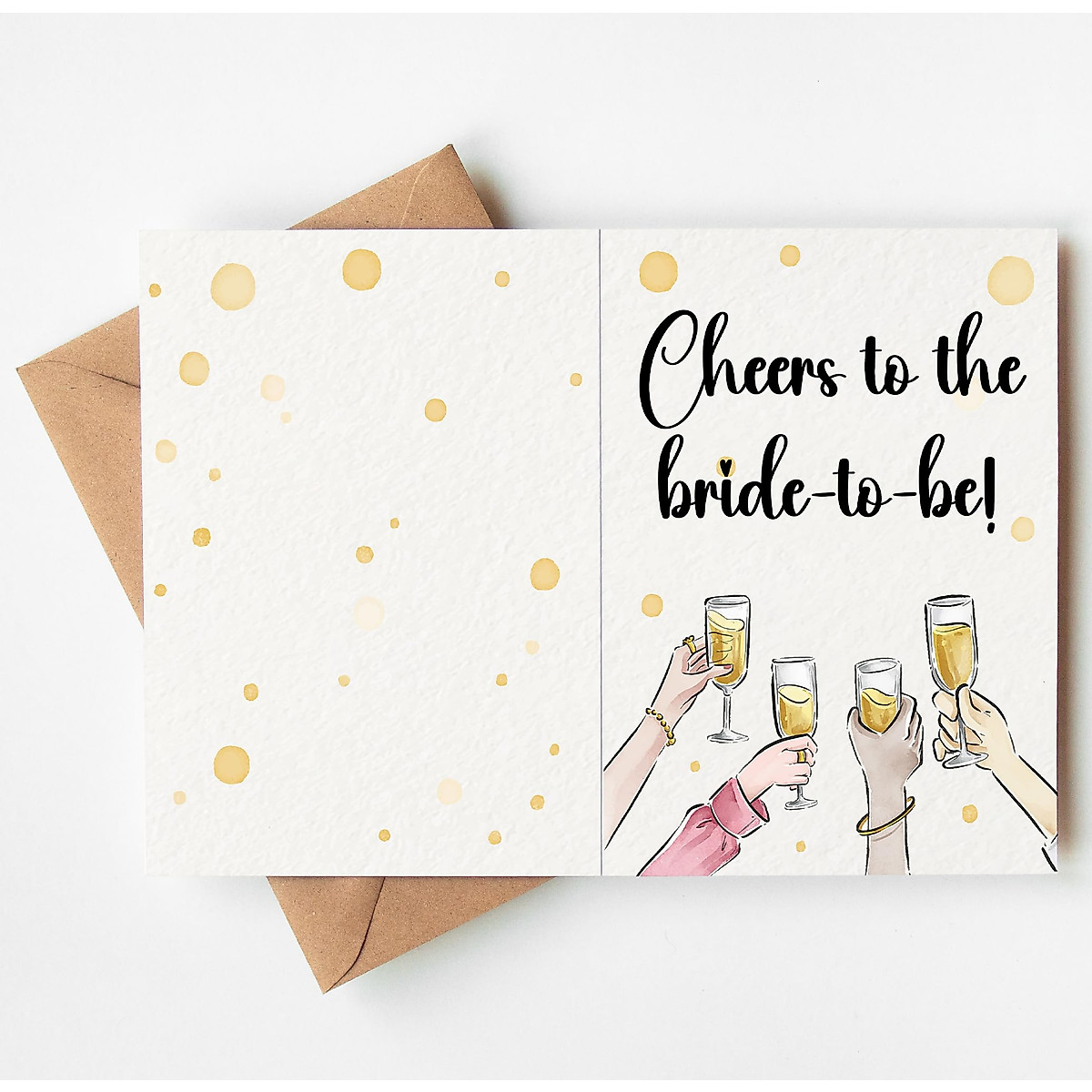 TRIDECOR Bridal Shower Card For Bride To Be, Wedding Card, Engagement Card, Bridesmaid Card - Folded 5"x7" with Envelope, Sticker to Seal - Card for Her, Women, Girlfriend, Bestfriend