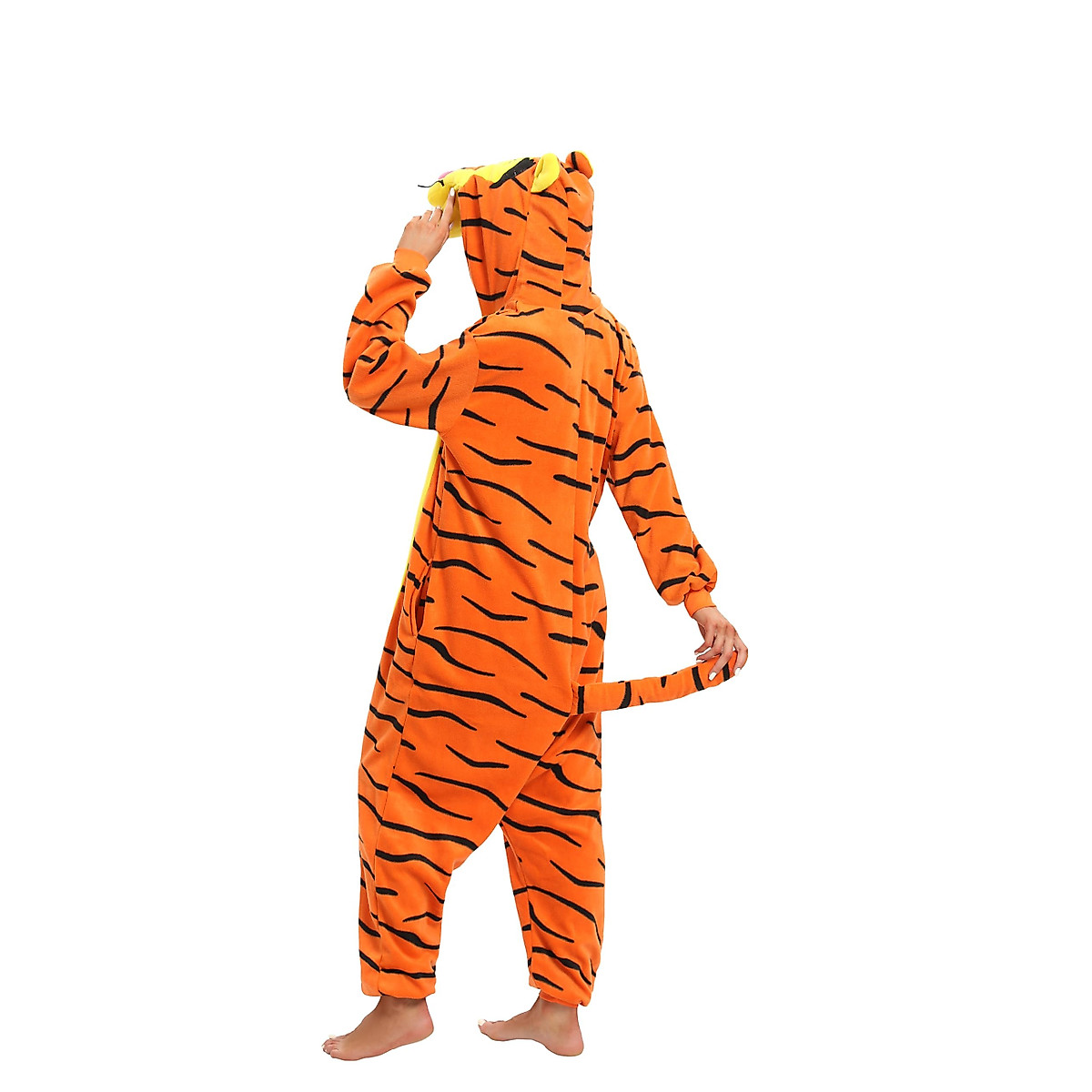 BGOKTA Halloween Animal Onesie Pajamas for Adults Stitch Costume Cosplay Homewear One Piece
