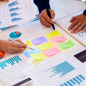 Cocoboo 20 Pack Sticky Notes, 2 x 1.5 Inches, 100 Sheets of Each, Memo Pads, 10 Bright Colors Sticky Pads, for Home Office School Supplies