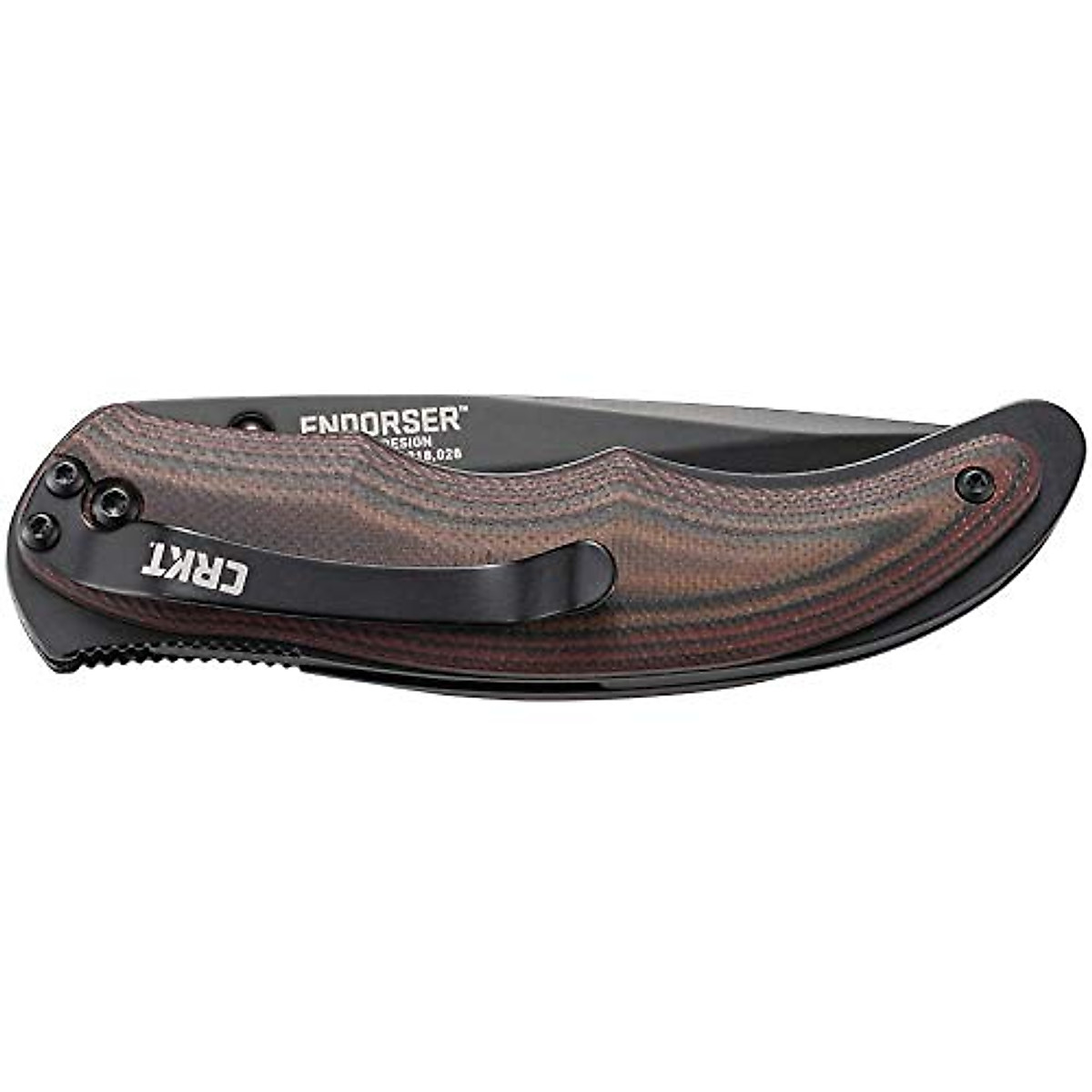 CRKT Endorser EDC Folding Pocket Knife: Assisted Opening Everyday Carry, Black Blade, Thumb Stud, Liner Lock, Two Tone G10 Handle, Pocket Clip 1105K