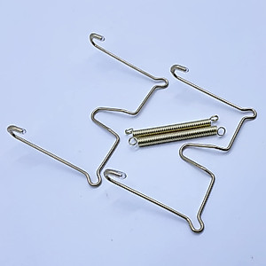 Xinlinke 5Pcs 6-Inch Small Invisible Plate Wire Hanger Wall Holders with Protective Rubber Cover for 5" to 7" Decorative Tray