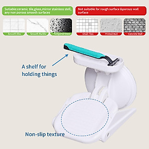 Shower Foot Rest for Shaving Legs, Suction Cup Foot Rest for Shower Leg Shaving Rest, Non Slip Foot Washing Stool for Inside Shower, No Drilling Required, with Powerful Suction Cups