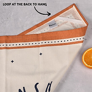 Folkulture Dish Towels for Drying Dishes and Spring Table Runners with Tassels for Farmhouse Decor, Boho Set of 3 Kitchen Towels and Ribbed Boho Table Cover for Rustic Wedding Decoration