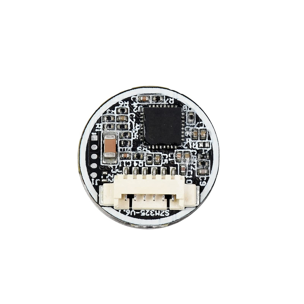Waveshare UART Fingerprint Sensor (D) Round-Shaped All-in-One Cortex Processor 360° Verification Nail Plate-Sized UART Commands Operation
