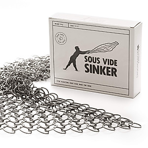 TopHat Sous Vide Sinker Food Grade Weights (1.2 LB) Heavy-Duty Stainless Steel Weights with Clips for Precise Cooking - Food Grade Sous Vide Accessory - Safe and Convenient Sous Vide Cooking Solution