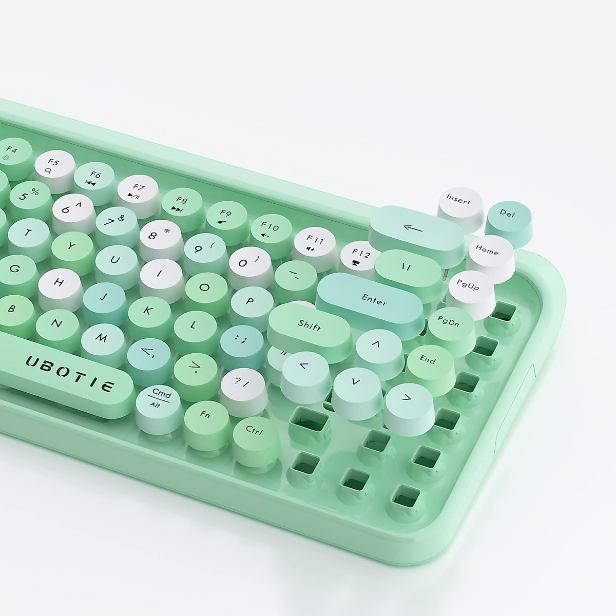 UBOTIE Colorful Bluetooth Retro Typewriter Keyboard