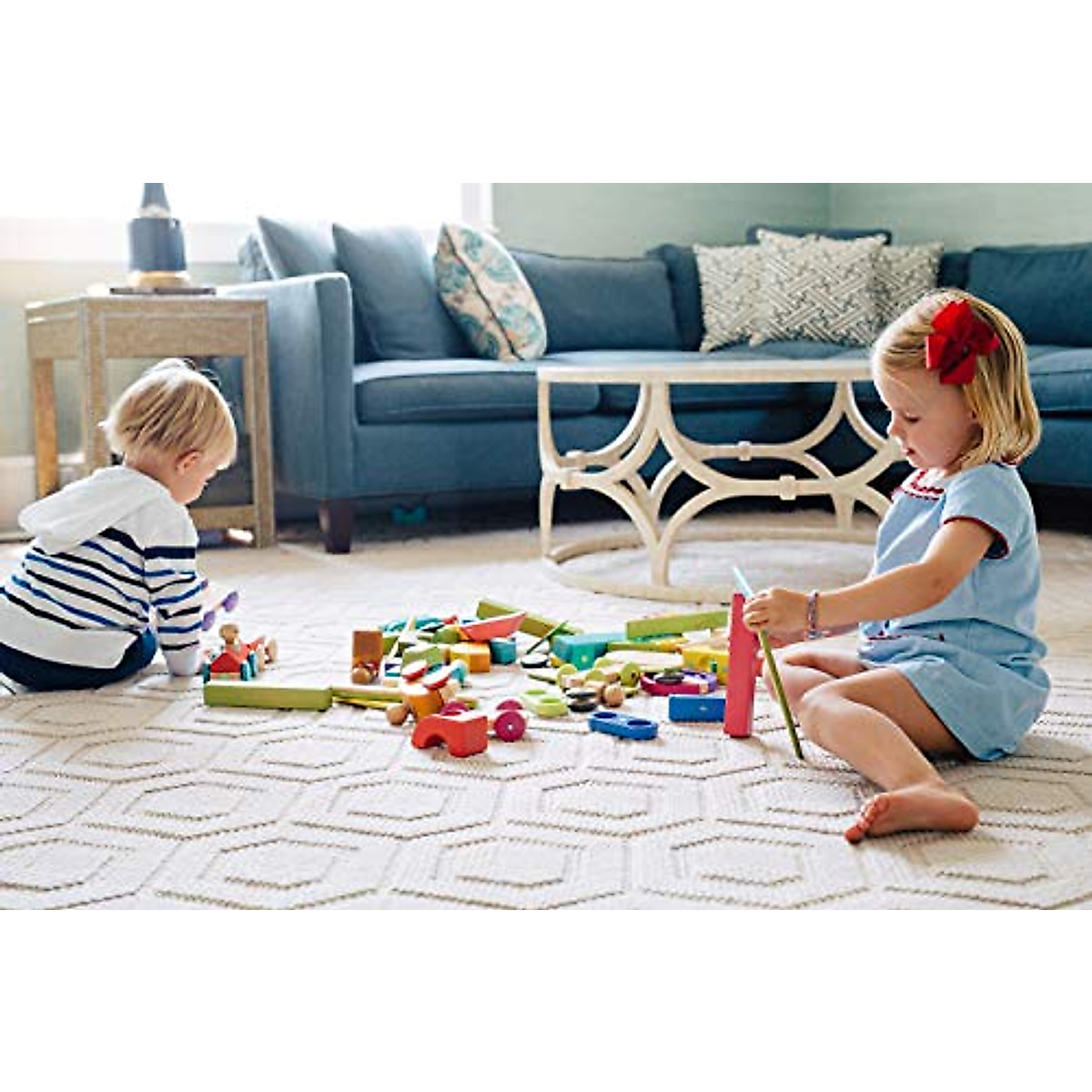 3 Piece Tegu Magnetic Racer Building Block Set, Orange