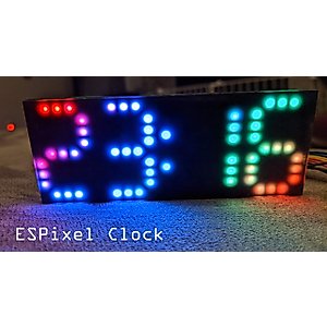 ESPixel Clock Pixel-Based 7 Segment Display for Arduino and Raspberry Pi
