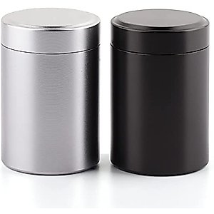 OZCHIN Aluminum Storage Jar Portable Airtight Smell Proof Container Bottle Multipurpose Storage Container for Spices, Coffee & Teas